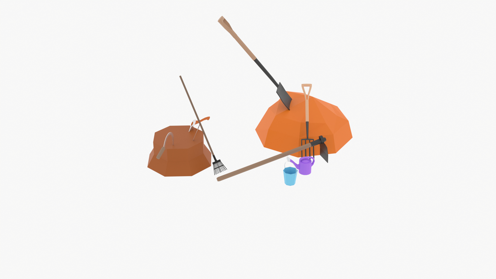 Basic Low Poly Farming Tools Model - TurboSquid 1808238