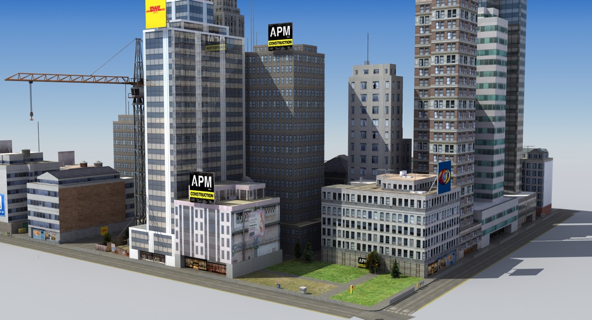 3d hdrt city block d model