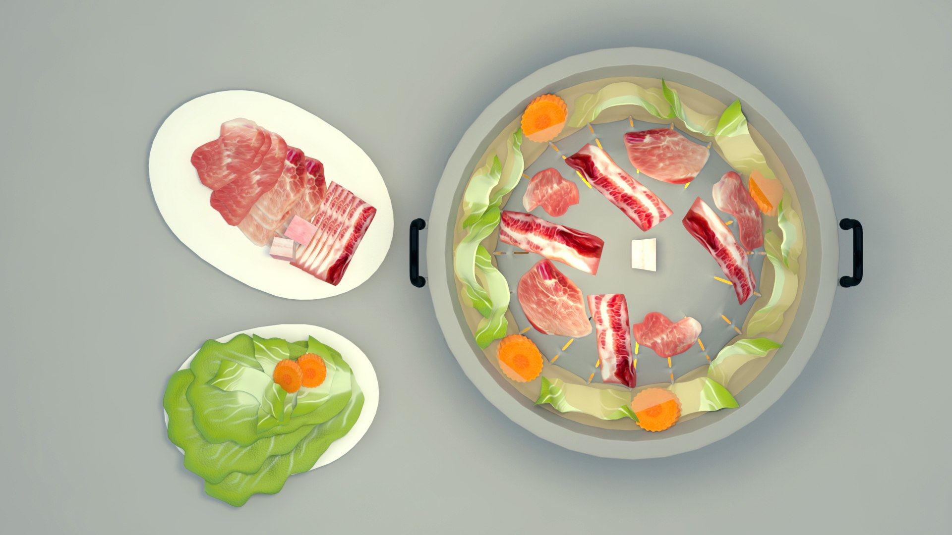 Thai BBQ Or Thai Mu Kratha 3D Model - TurboSquid 2214975