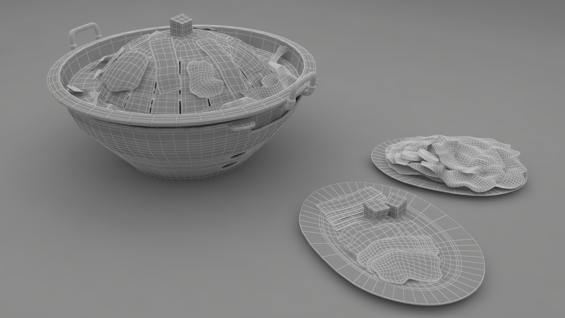 Thai BBQ Or Thai Mu Kratha 3D Model - TurboSquid 2214975