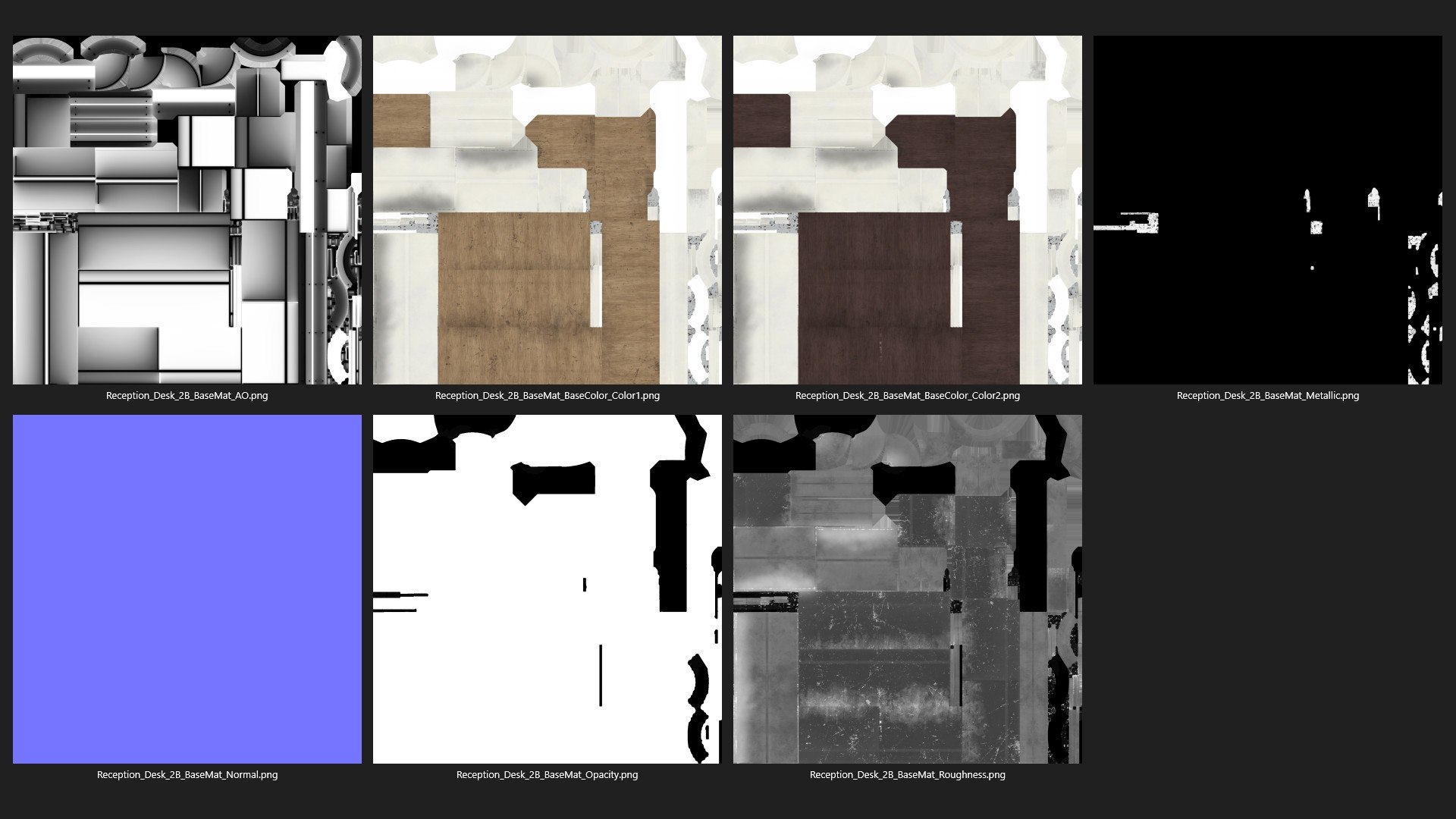 3D Reception Desk 2B model - TurboSquid 2182815