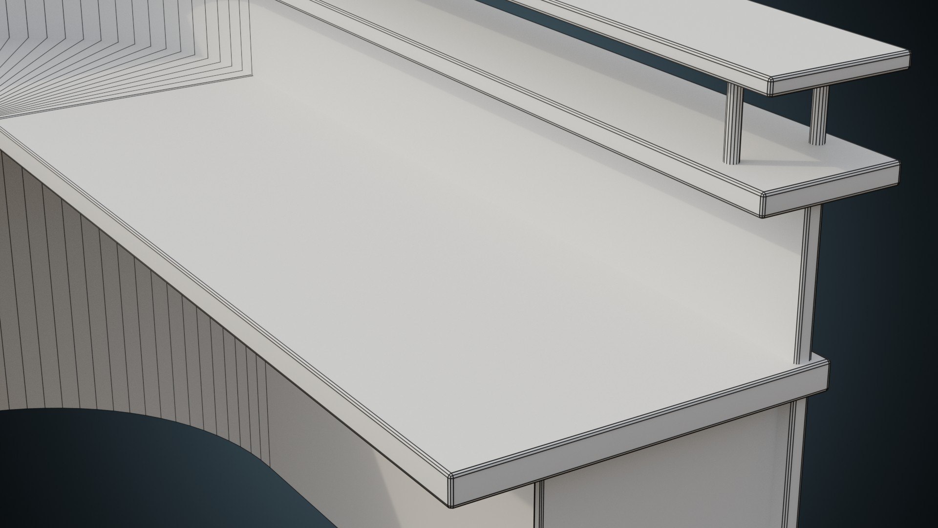 3D Reception Desk 2B model - TurboSquid 2182815