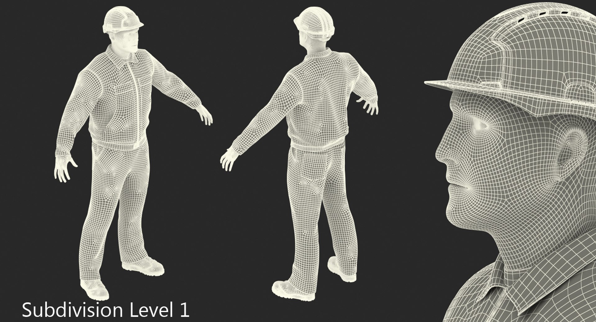 3D model worker hardhat rigged - TurboSquid 1161254