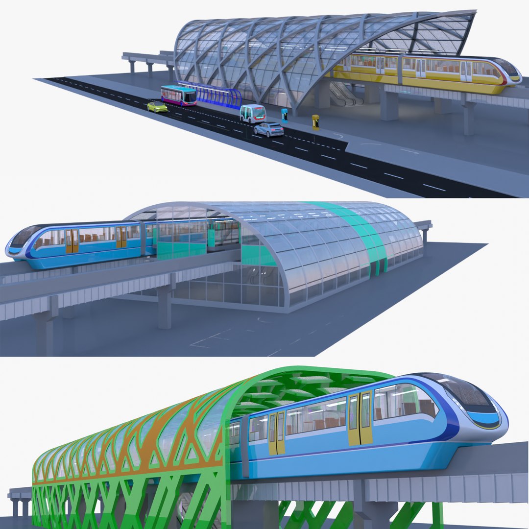 Monorail Stations Collection VIII 2024 3D - TurboSquid 2192546