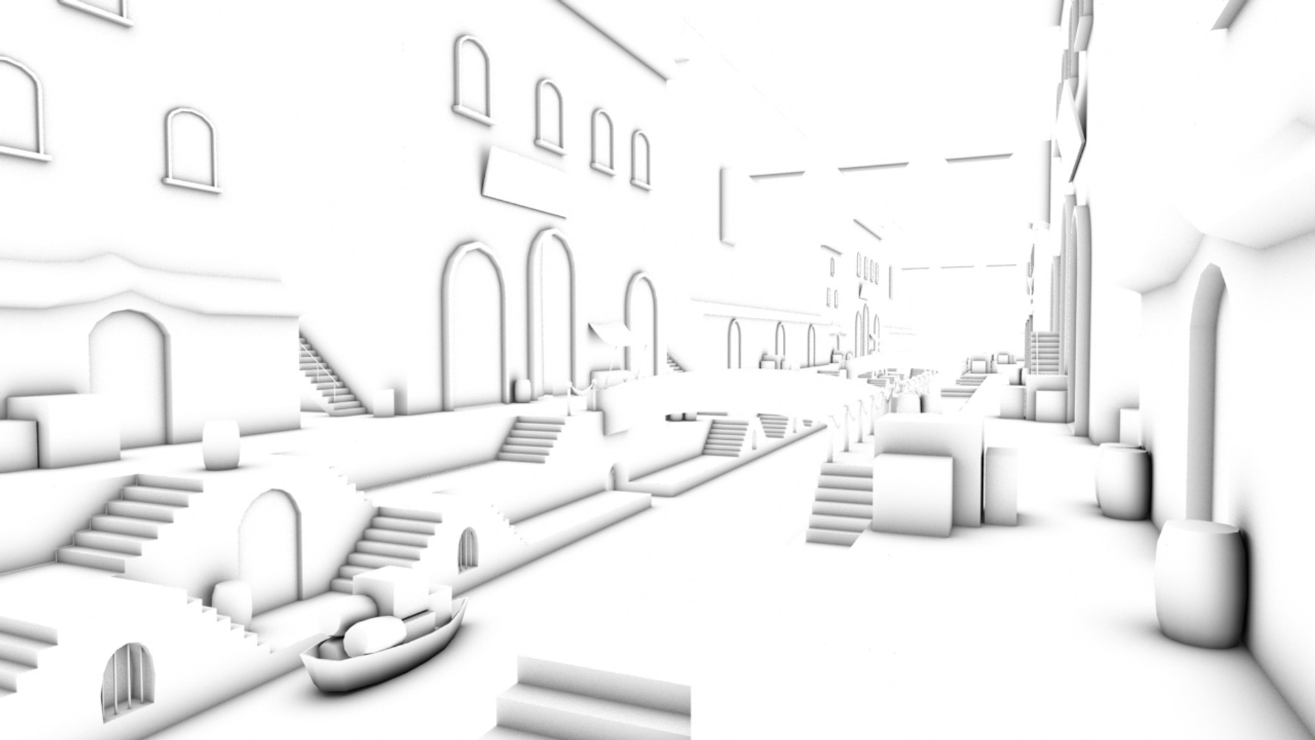 River Town 3D Model - TurboSquid 1186561