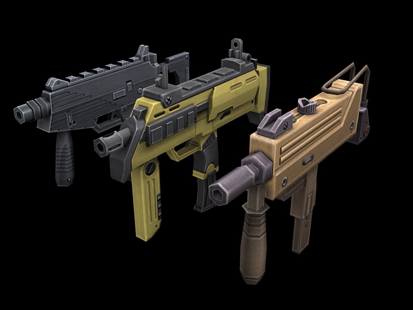3D Submachine Gun Model - TurboSquid 1535959