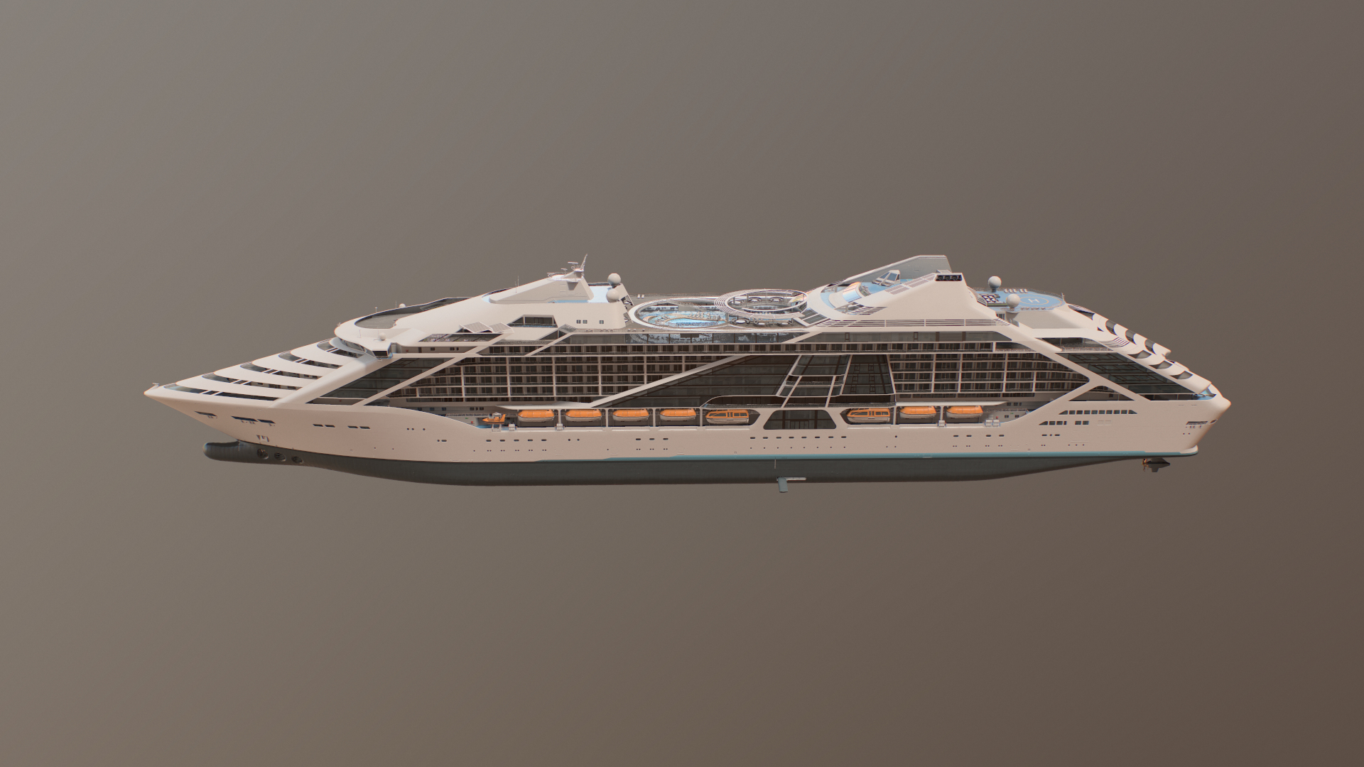 3D Model Futuristic Cruise Ship Celestial Spire - TurboSquid 2494675
