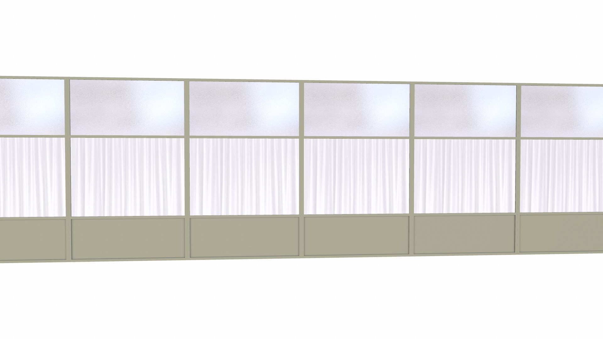 Glass Wall With Curtains Model - TurboSquid 2344195