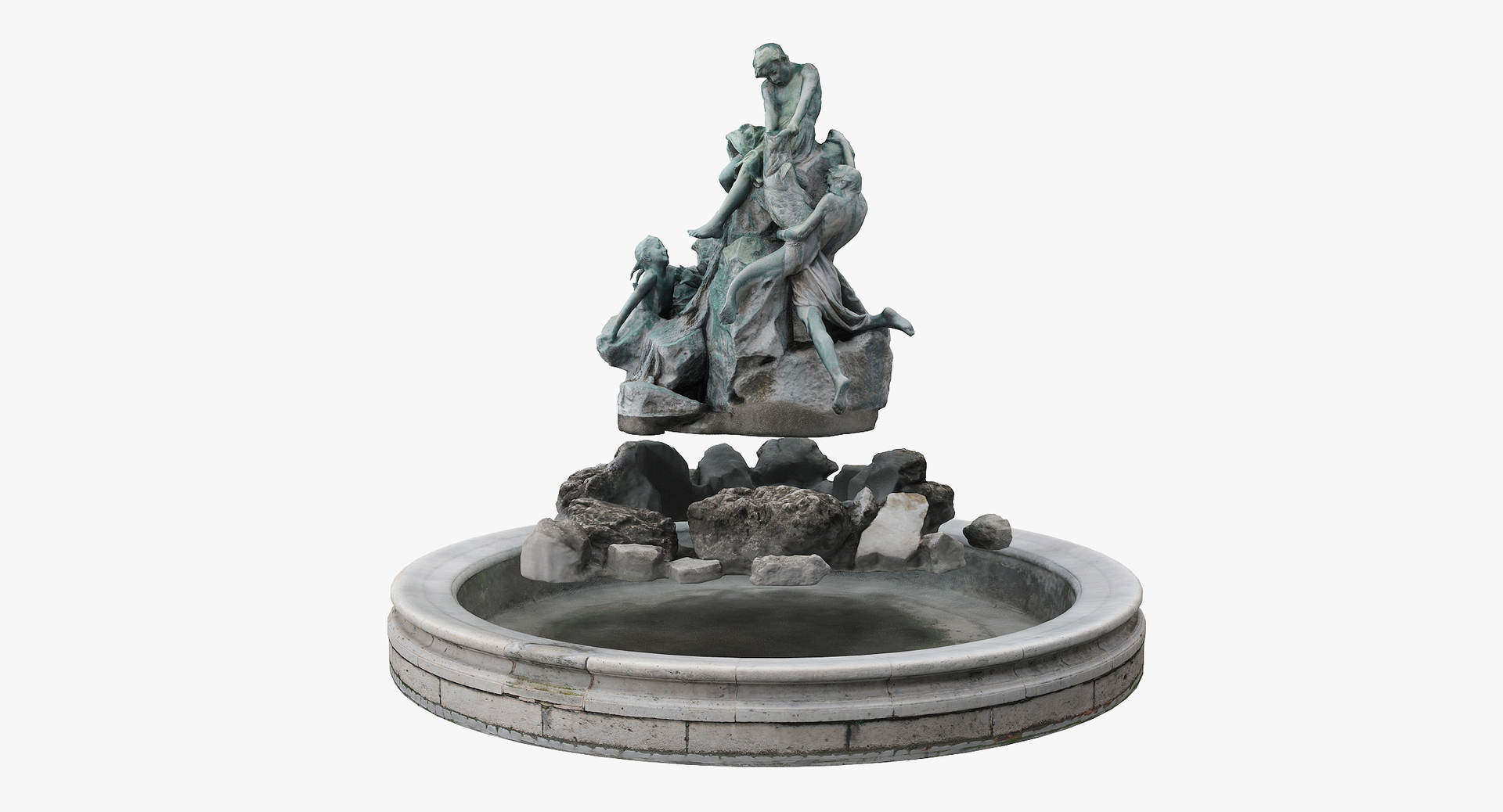 3D kids fish fountain model - TurboSquid 1613069