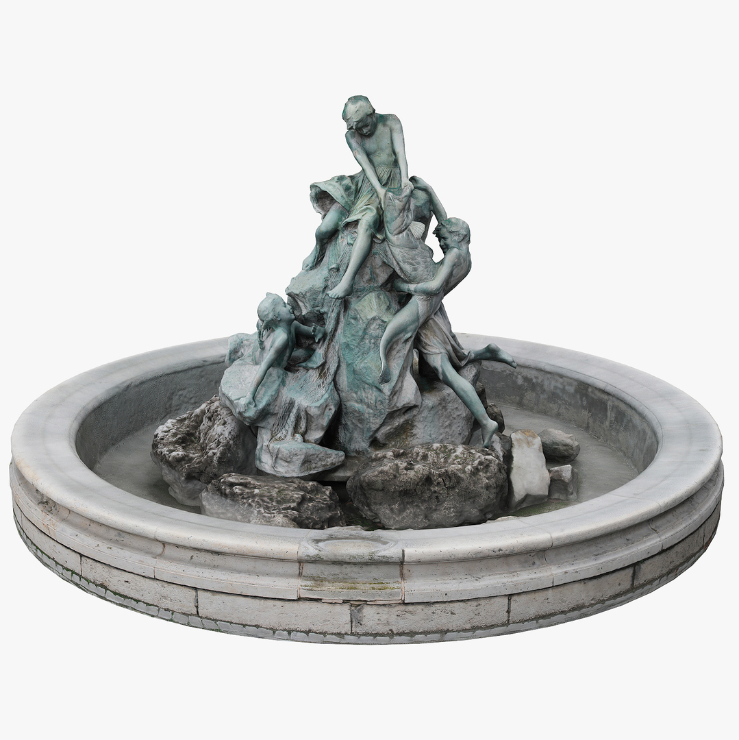 3D kids fish fountain model - TurboSquid 1613069
