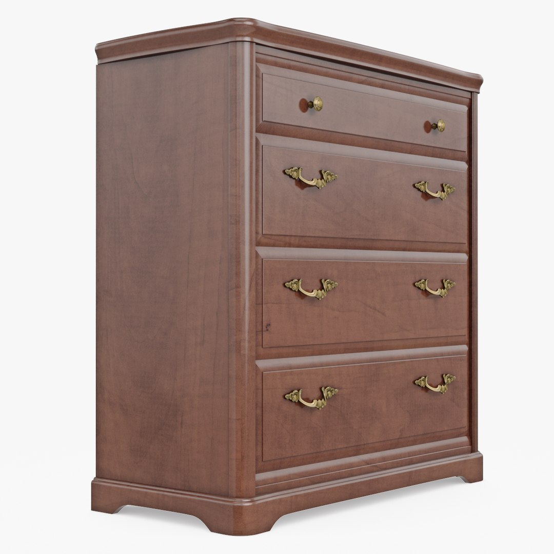 3d model furniture classic wooden commode