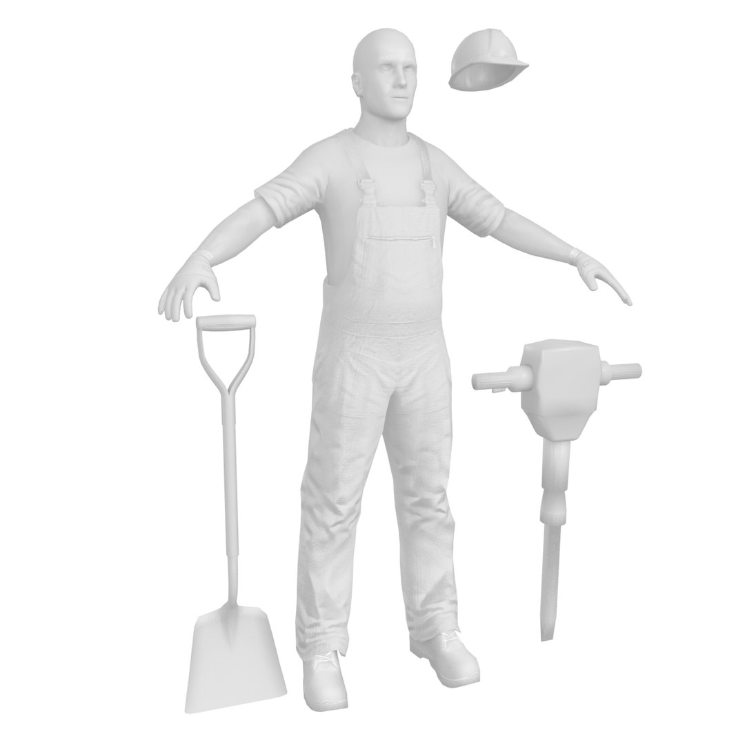 3D Worker Man Model - TurboSquid 1276990