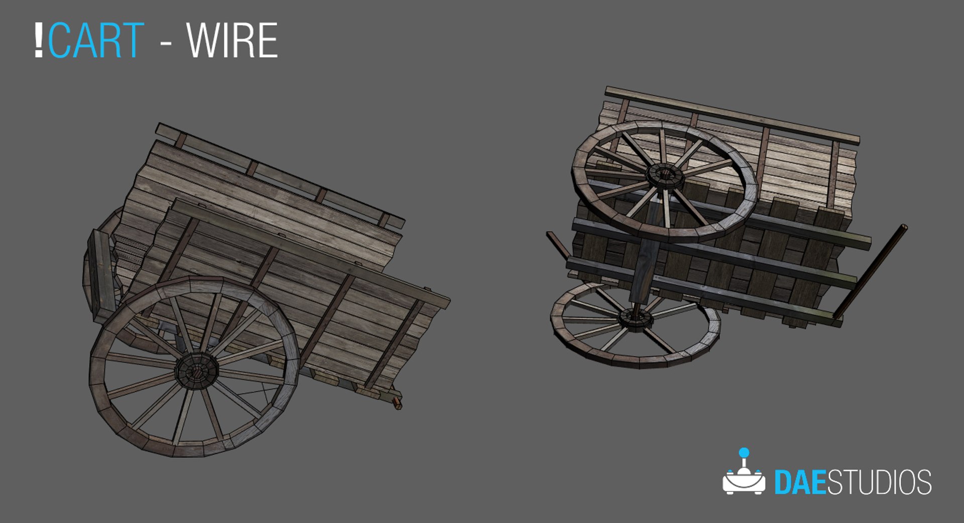 3d Model Old Cart