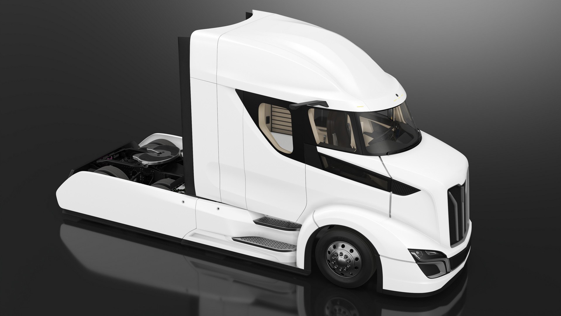 3D Futuristic Heavy Duty Truck White Rigged For Maya - TurboSquid 2370116