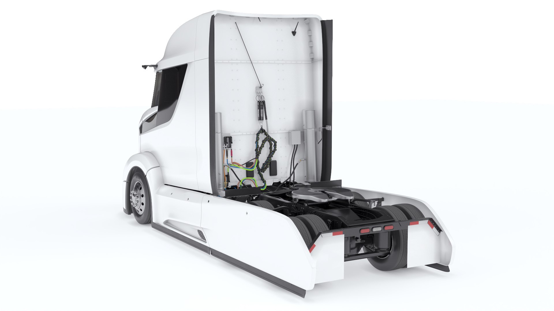 3D Futuristic Heavy Duty Truck White Rigged For Maya - TurboSquid 2370116