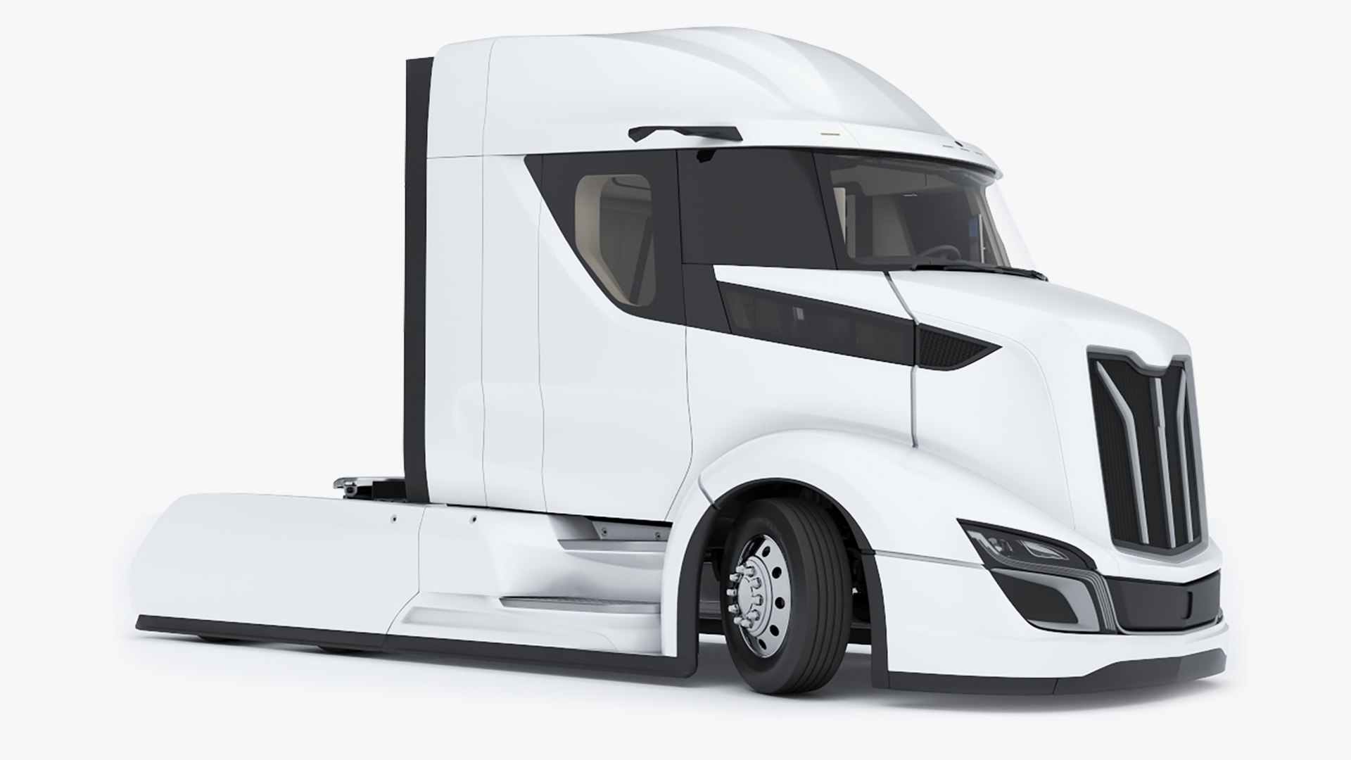 3D Futuristic Heavy Duty Truck White Rigged For Maya - TurboSquid 2370116