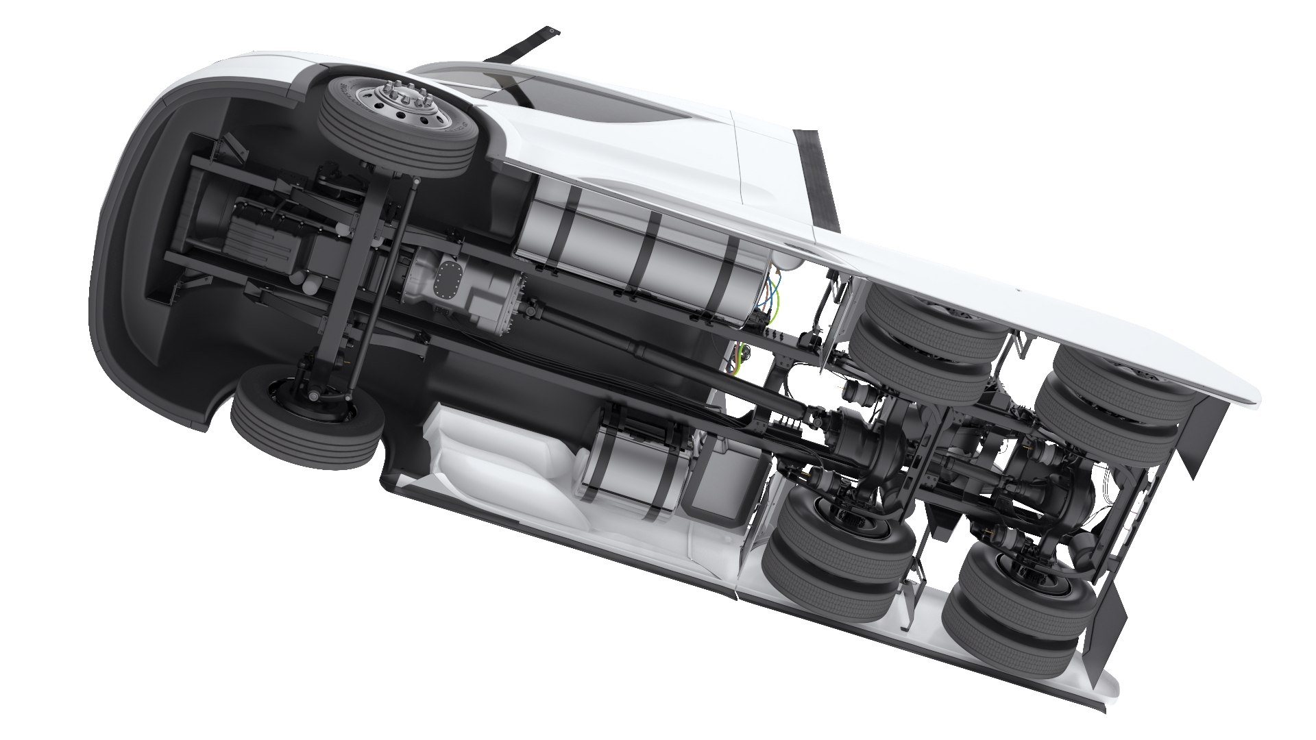 3D Futuristic Heavy Duty Truck White Rigged For Maya - TurboSquid 2370116