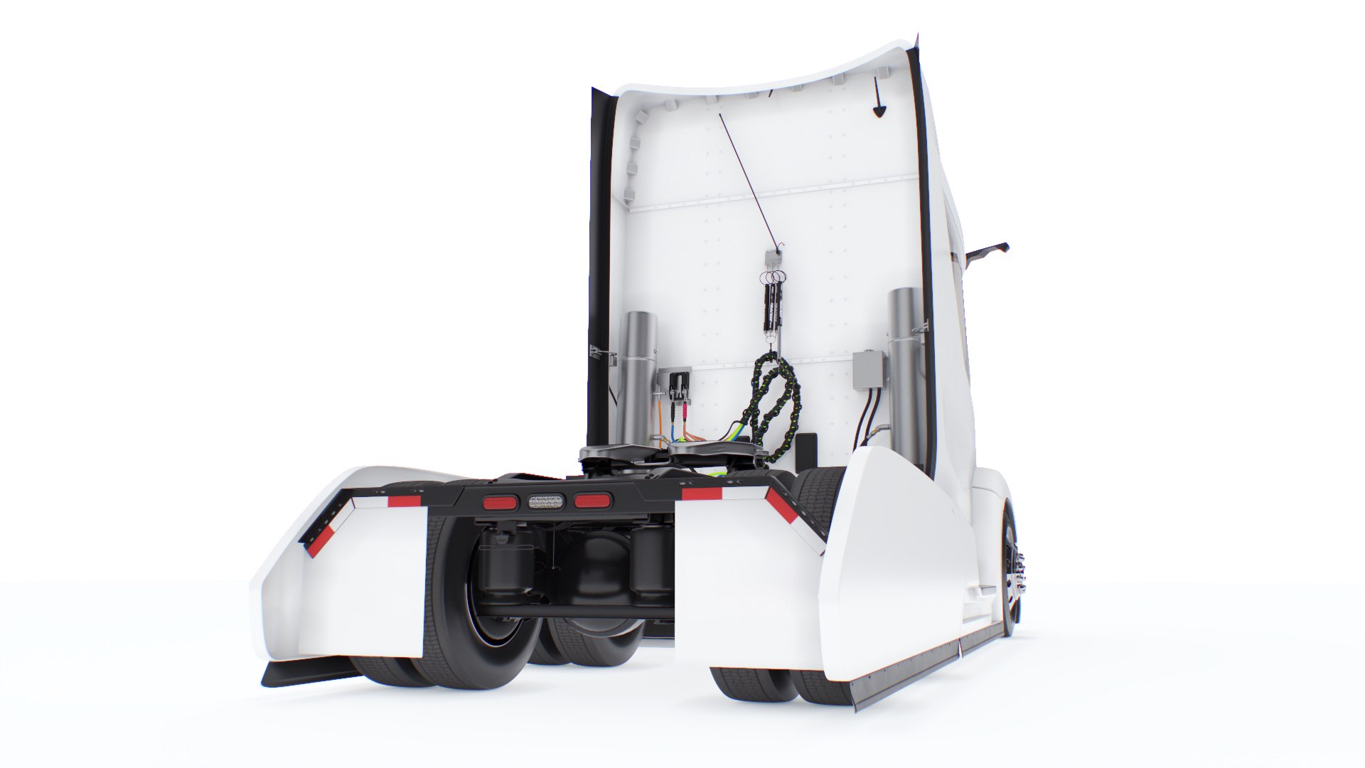 3D Futuristic Heavy Duty Truck White Rigged For Maya - TurboSquid 2370116