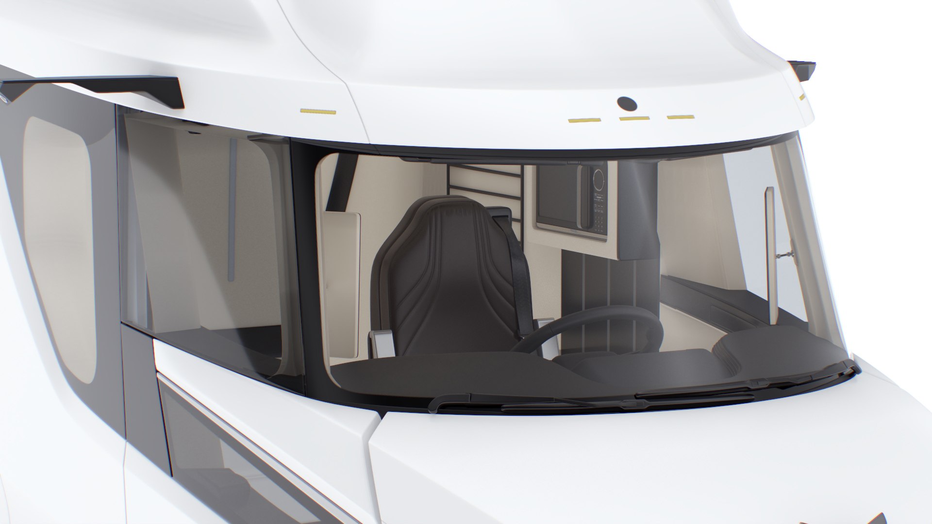 3D Futuristic Heavy Duty Truck White Rigged For Maya - TurboSquid 2370116