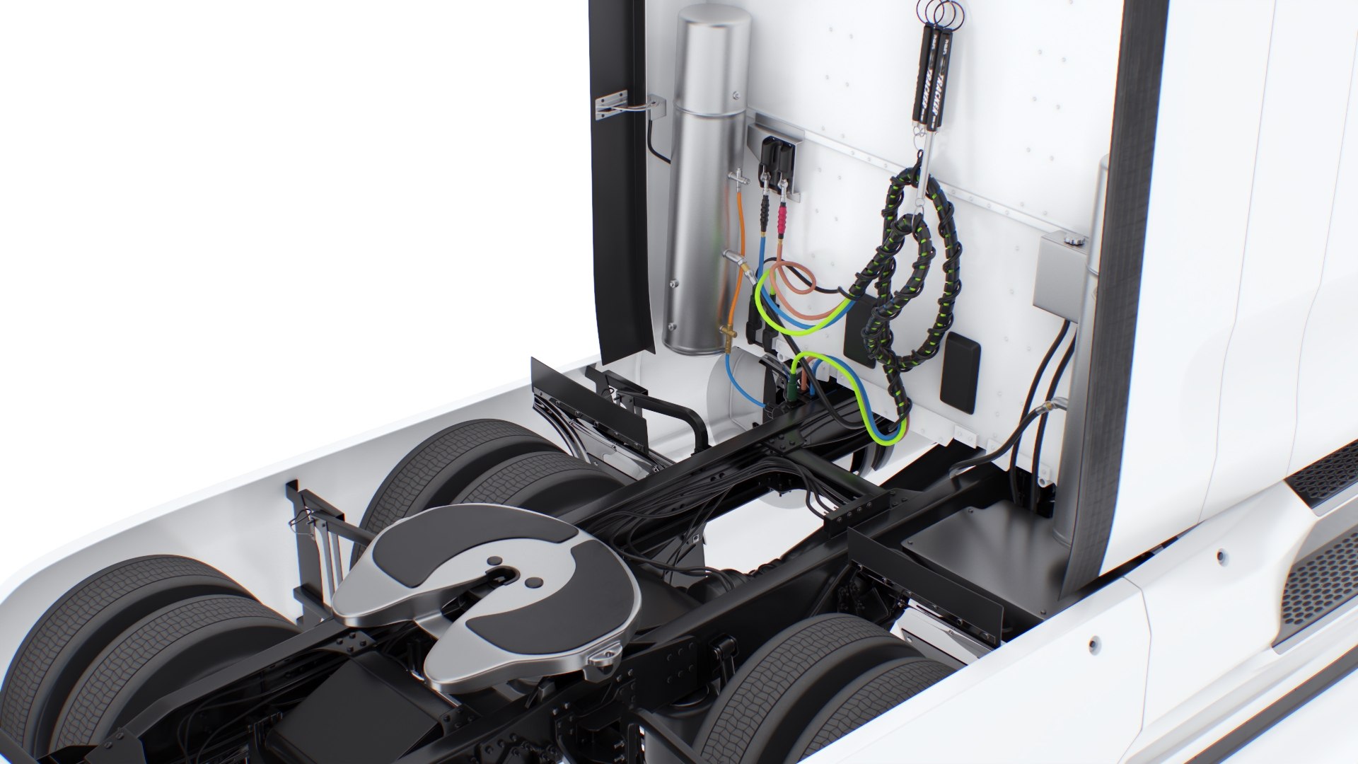 3D Futuristic Heavy Duty Truck White Rigged For Maya - TurboSquid 2370116