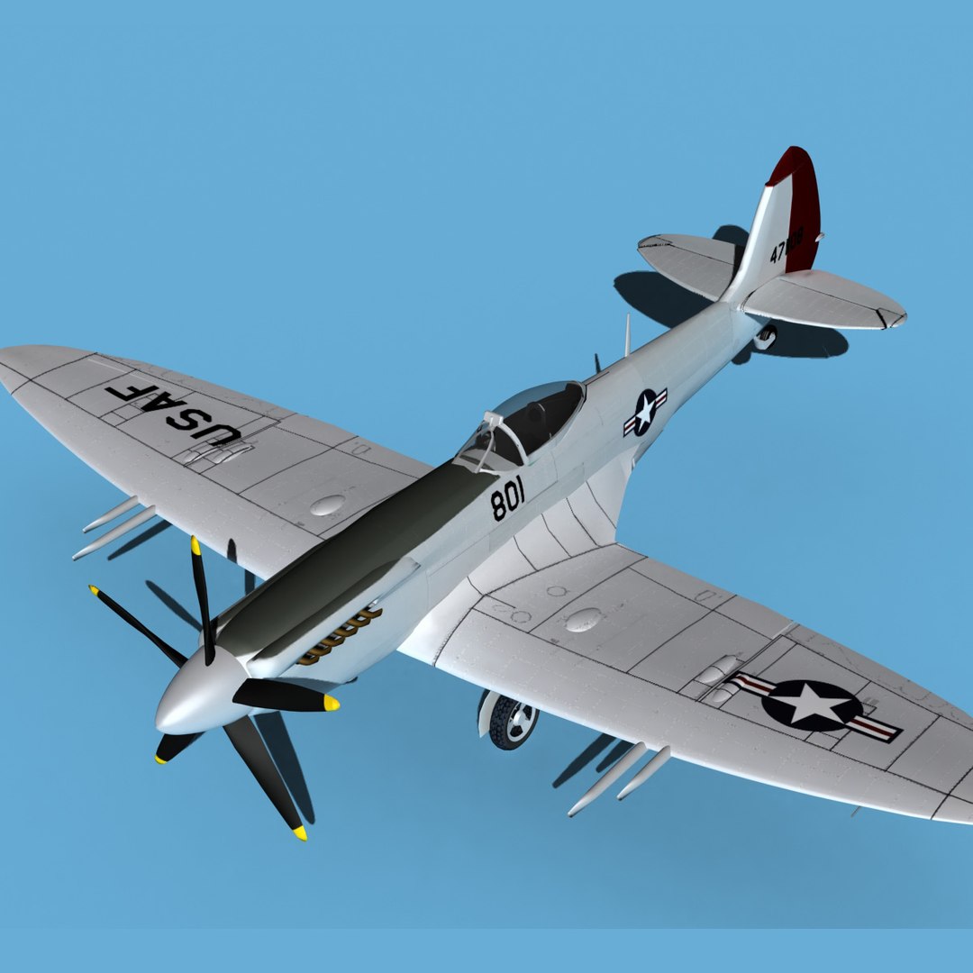 Supermarine Spitfire Mk XXII V06 USAF 3D Model - TurboSquid 1925738