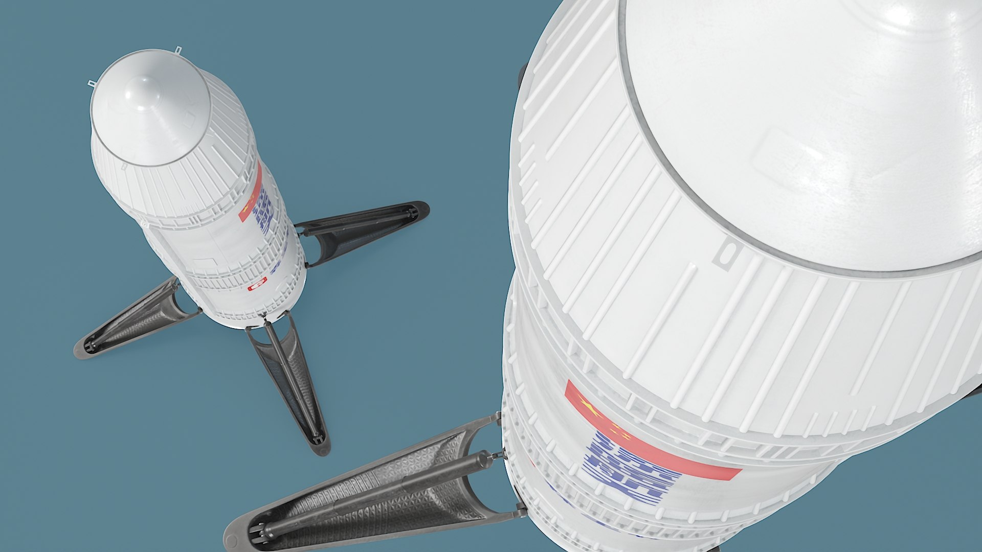 Nebula 1 Rocket From Deep Blue Aerospace Standing Pose 3D Model ...