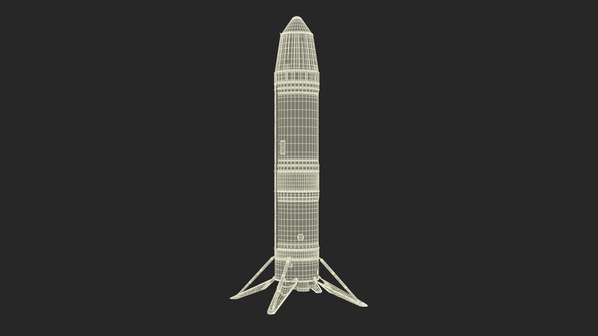 Nebula 1 Rocket From Deep Blue Aerospace Standing Pose 3D Model ...