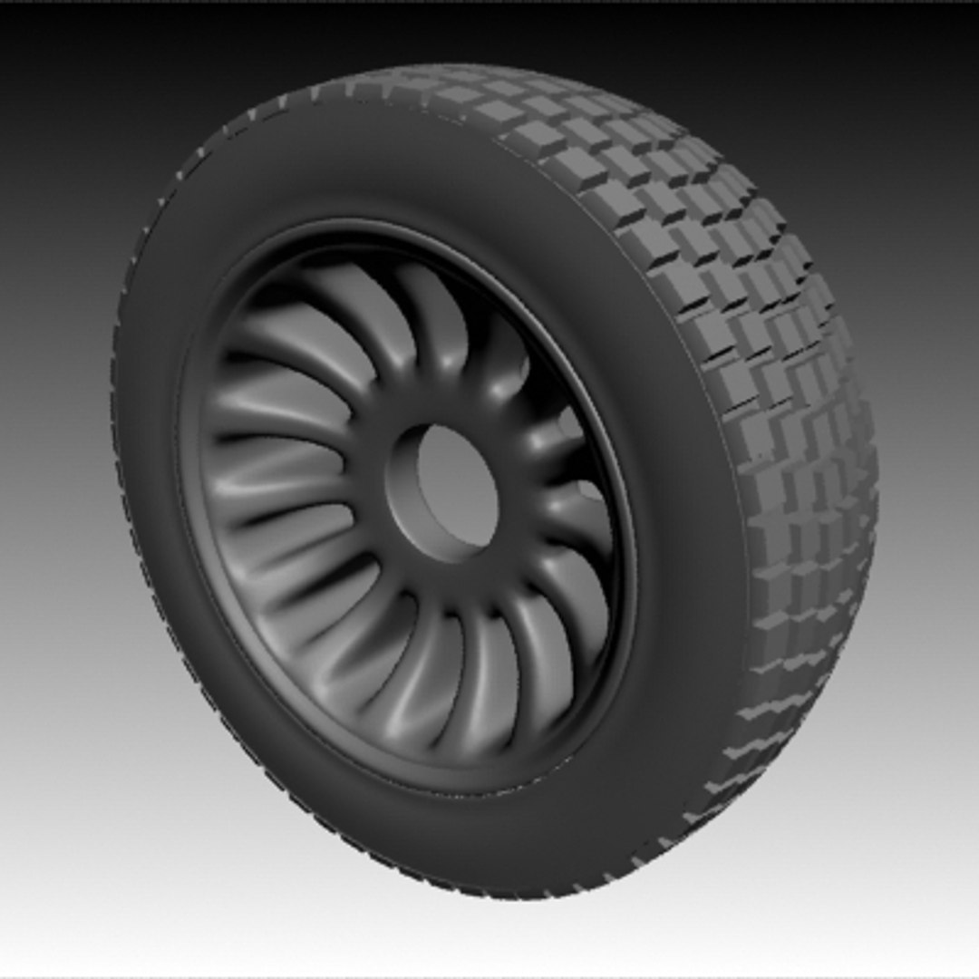 Simple Tire Wheel 3ds Free