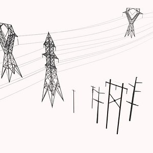 3d power lines