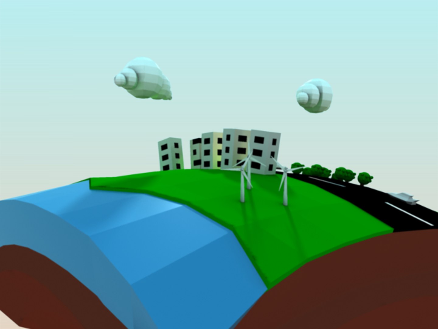 isometric world 3d model