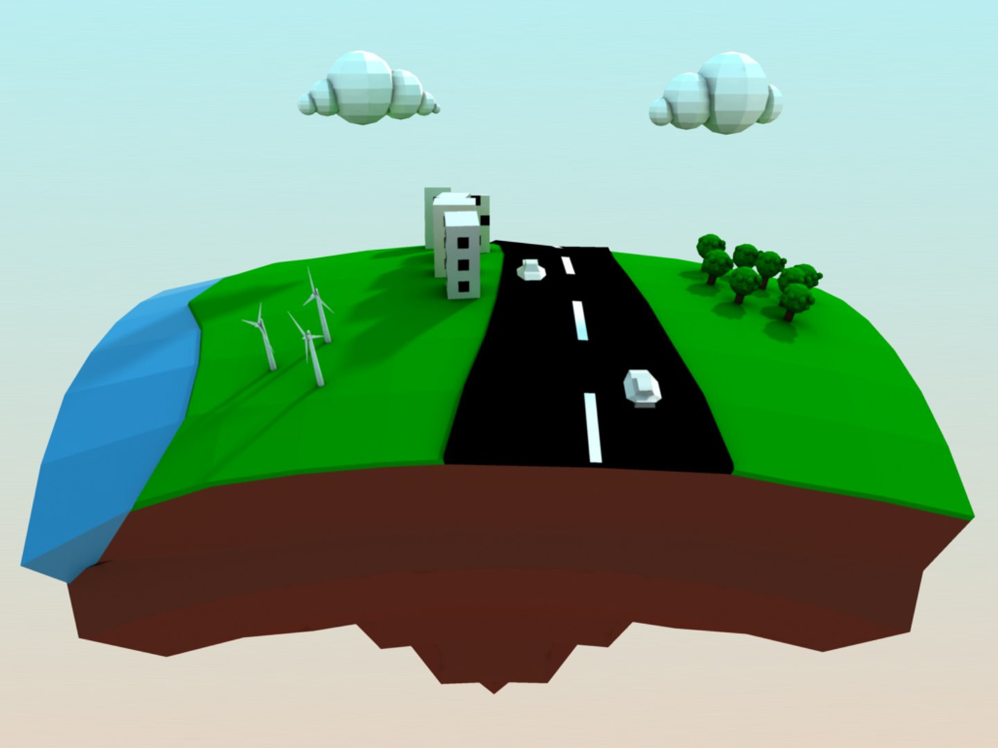 isometric world 3d model