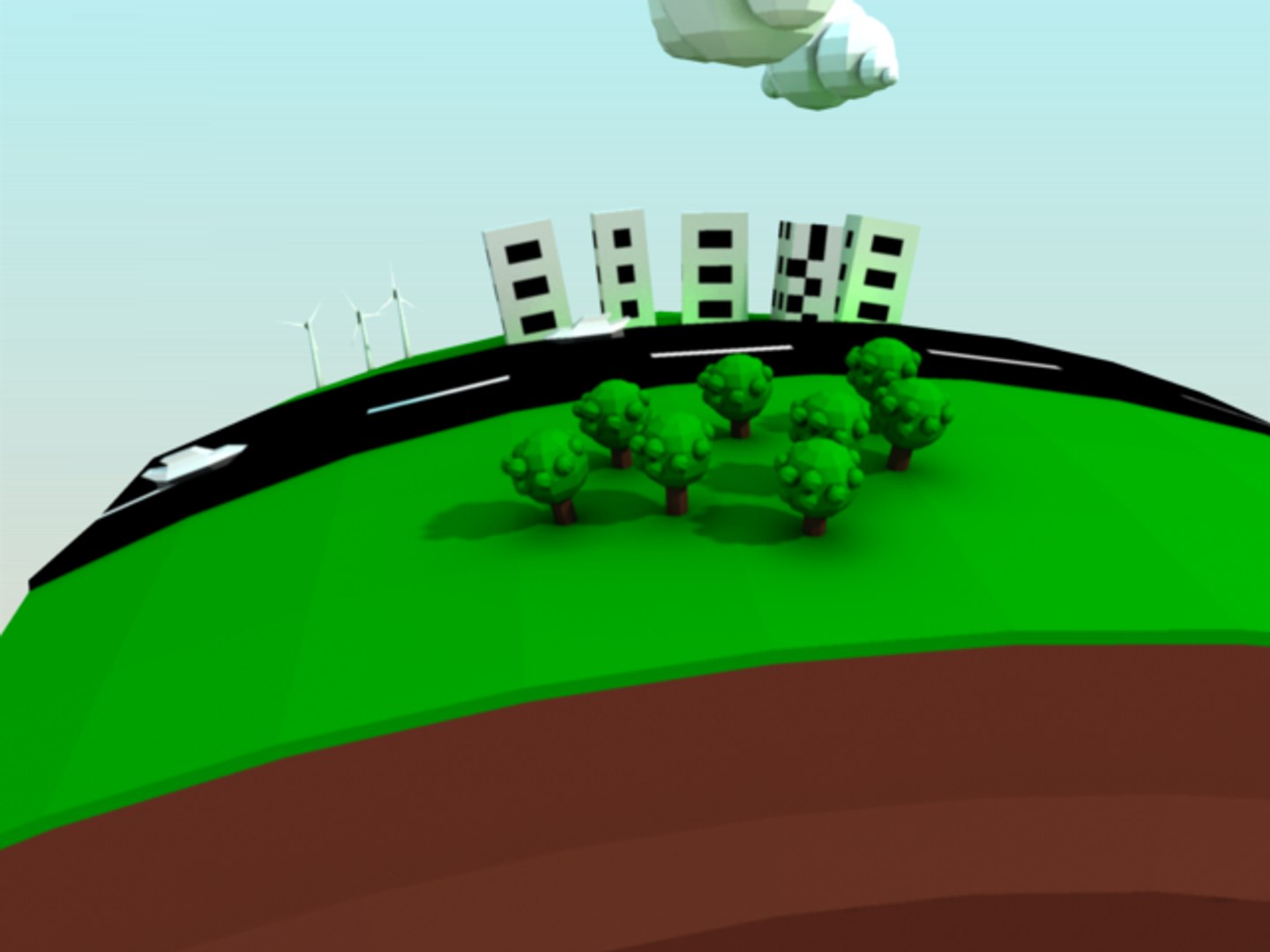 isometric world 3d model