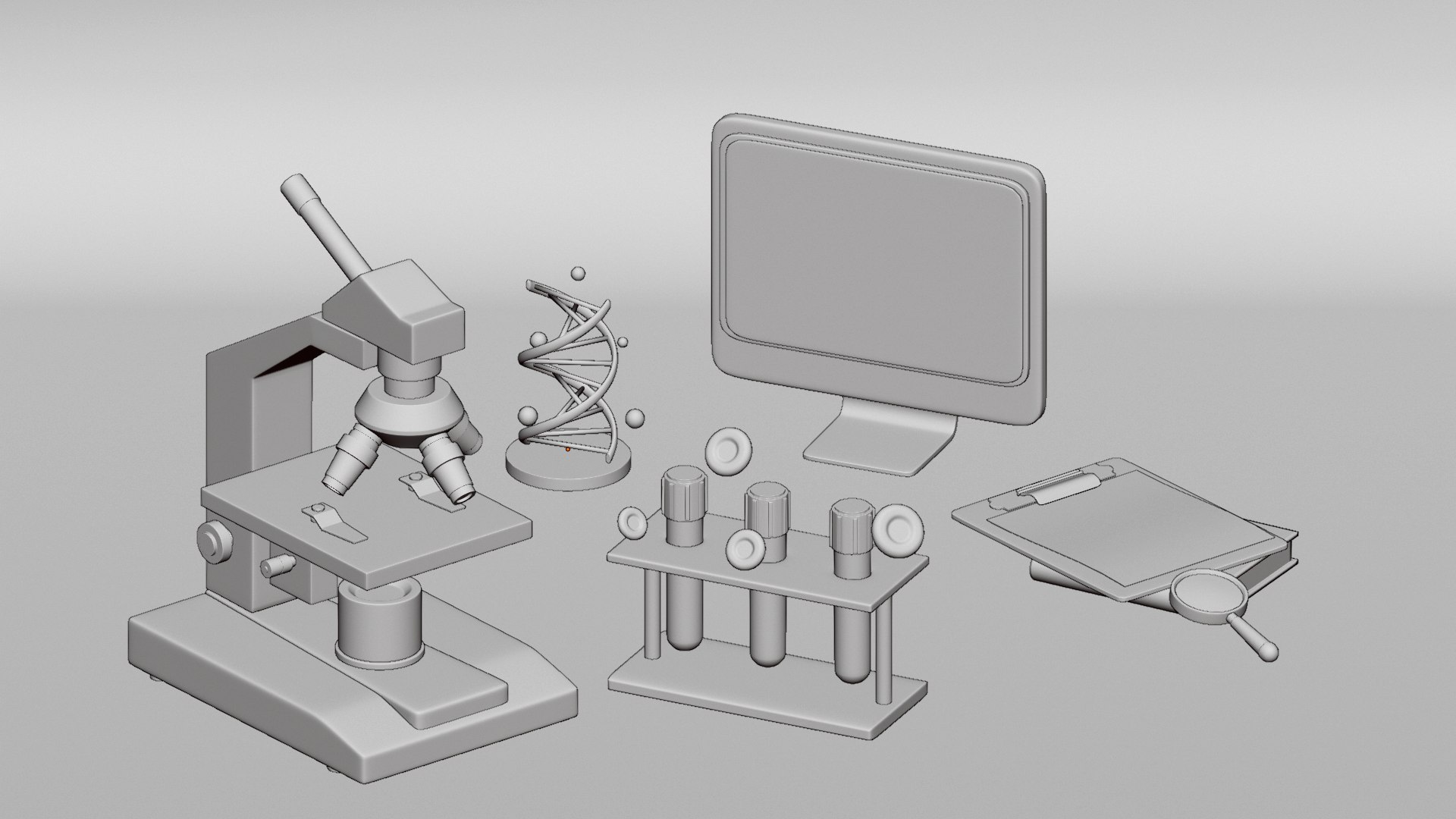 3D Models Of Blood Test Laboratory With Blood Samples In Glass Beaker ...