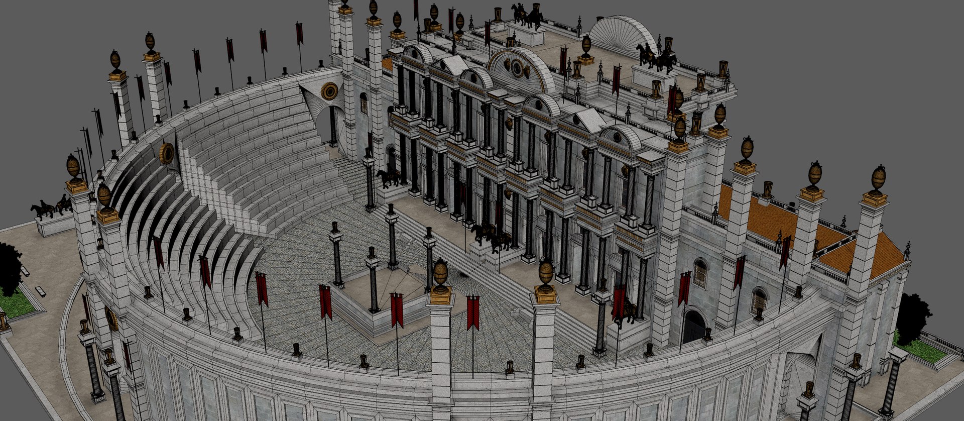 3D Classic Amphitheater - TurboSquid 2349952