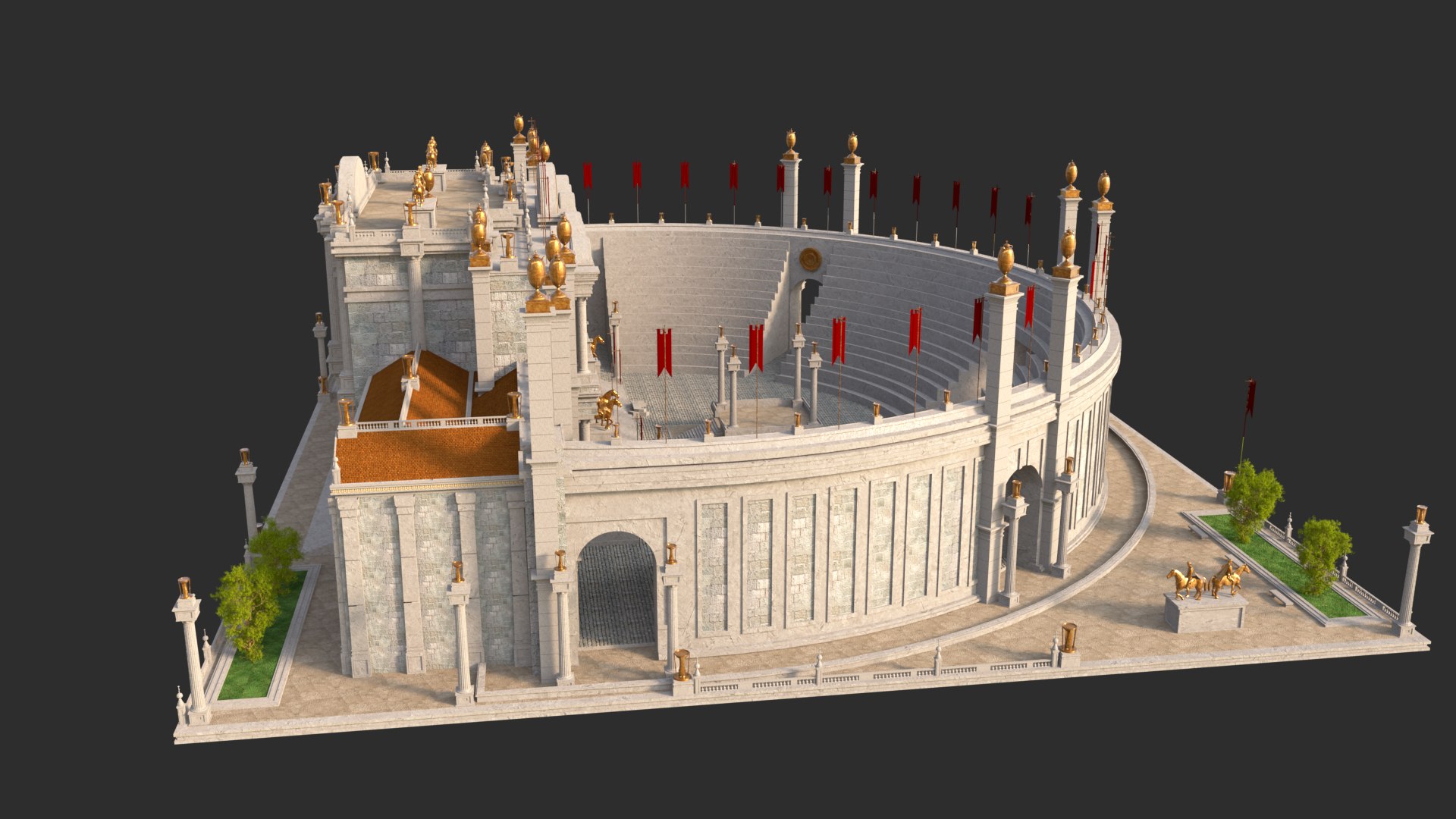 3D Classic Amphitheater - TurboSquid 2349952