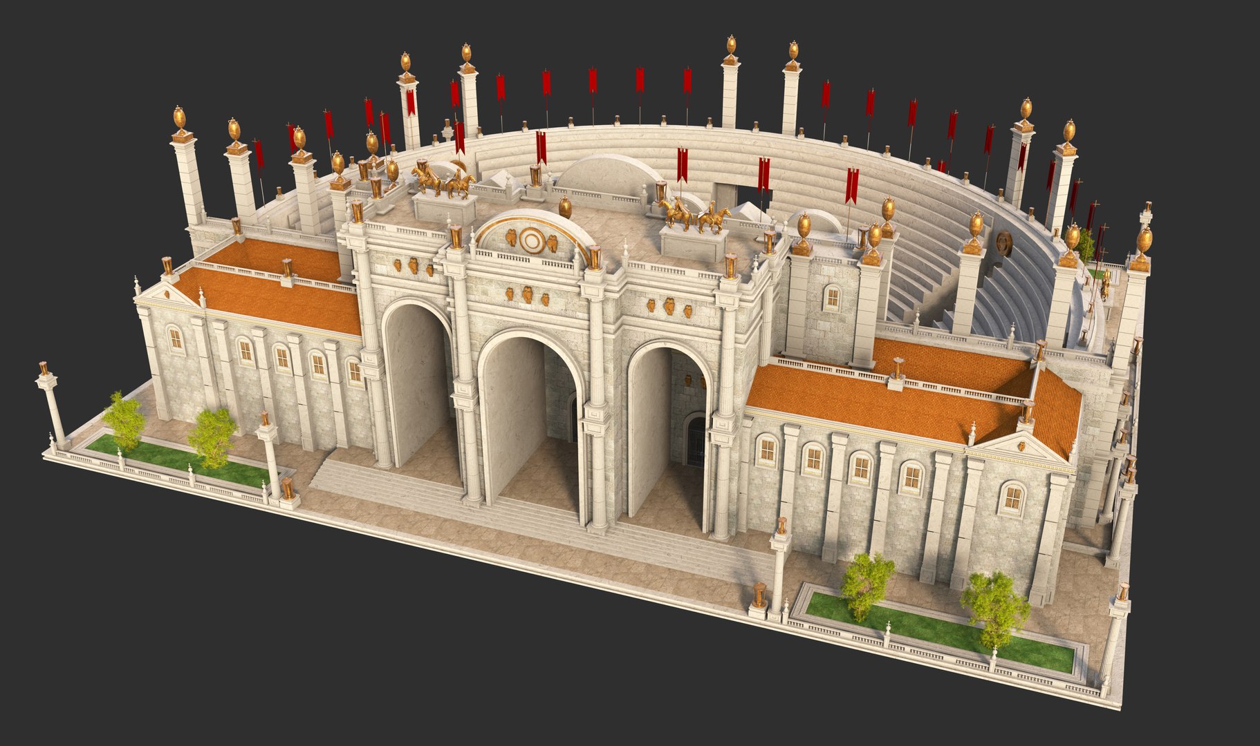 3D Classic Amphitheater - TurboSquid 2349952