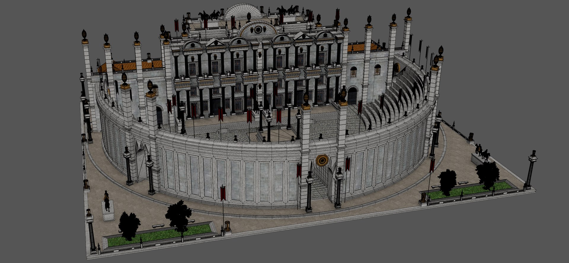 3D Classic Amphitheater - TurboSquid 2349952