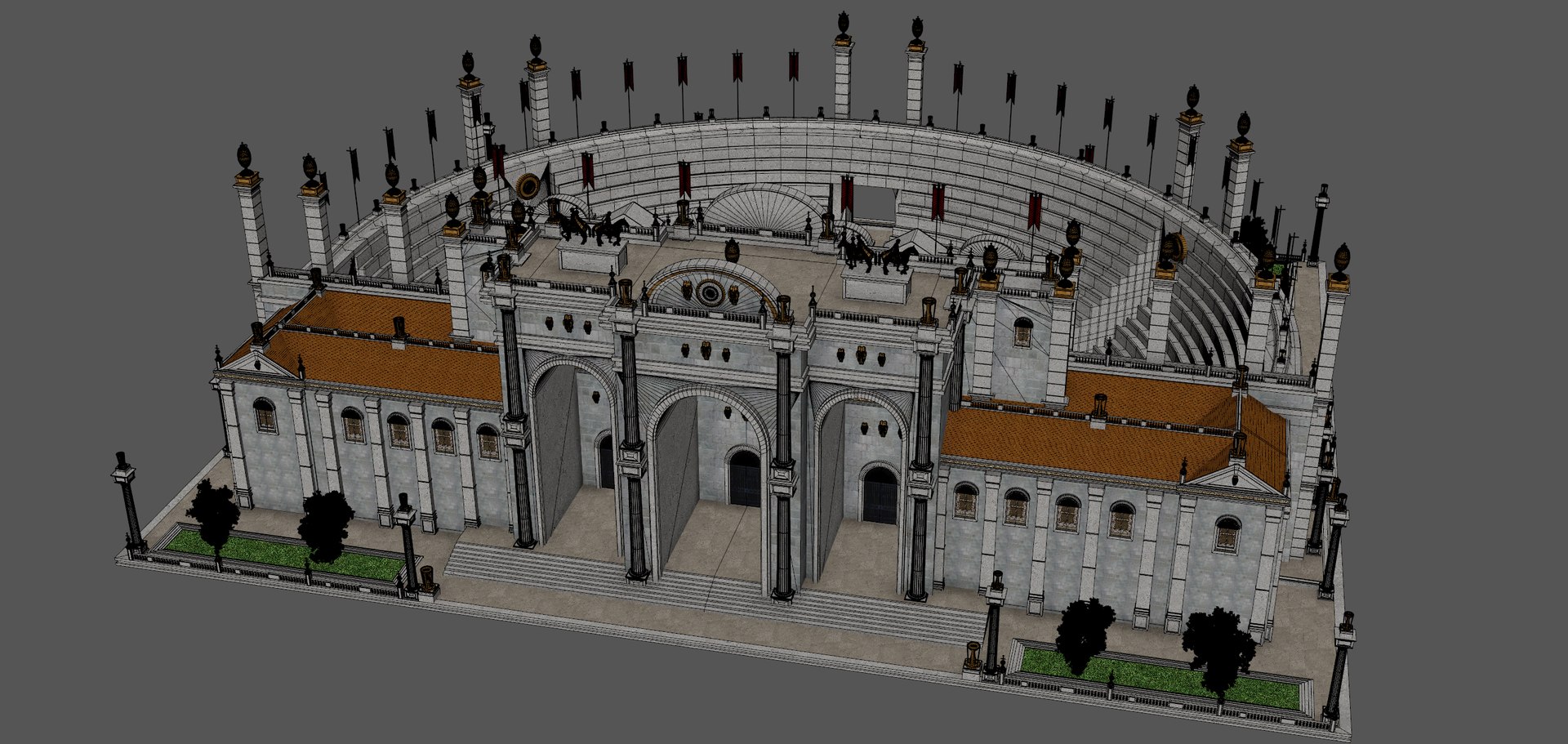 3D Classic Amphitheater - TurboSquid 2349952