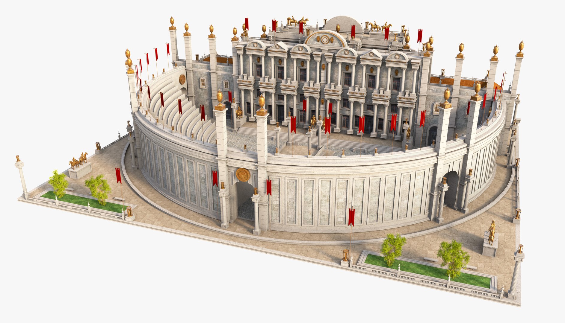 3D Classic Amphitheater - TurboSquid 2349952