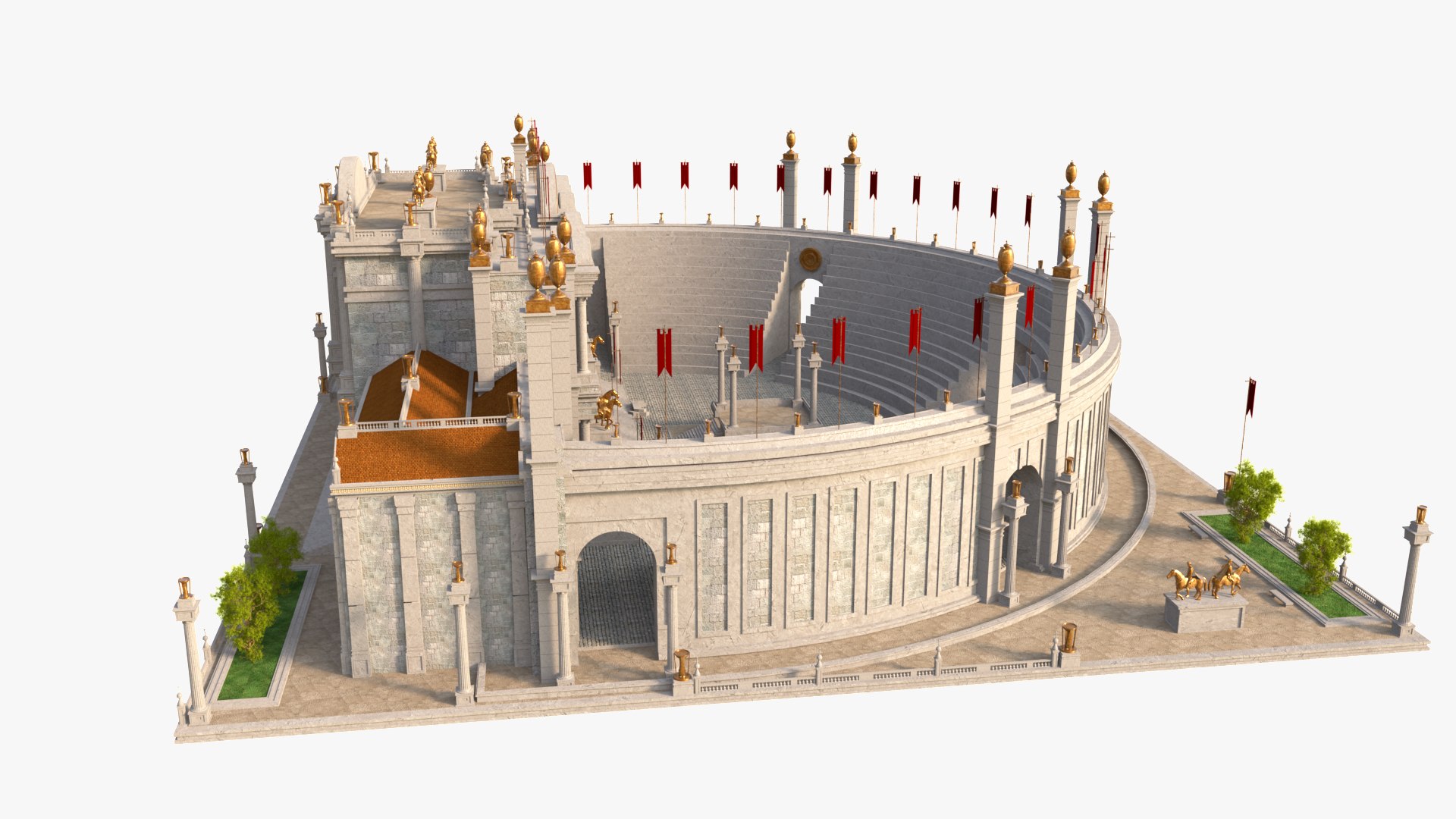 3D Classic Amphitheater - TurboSquid 2349952