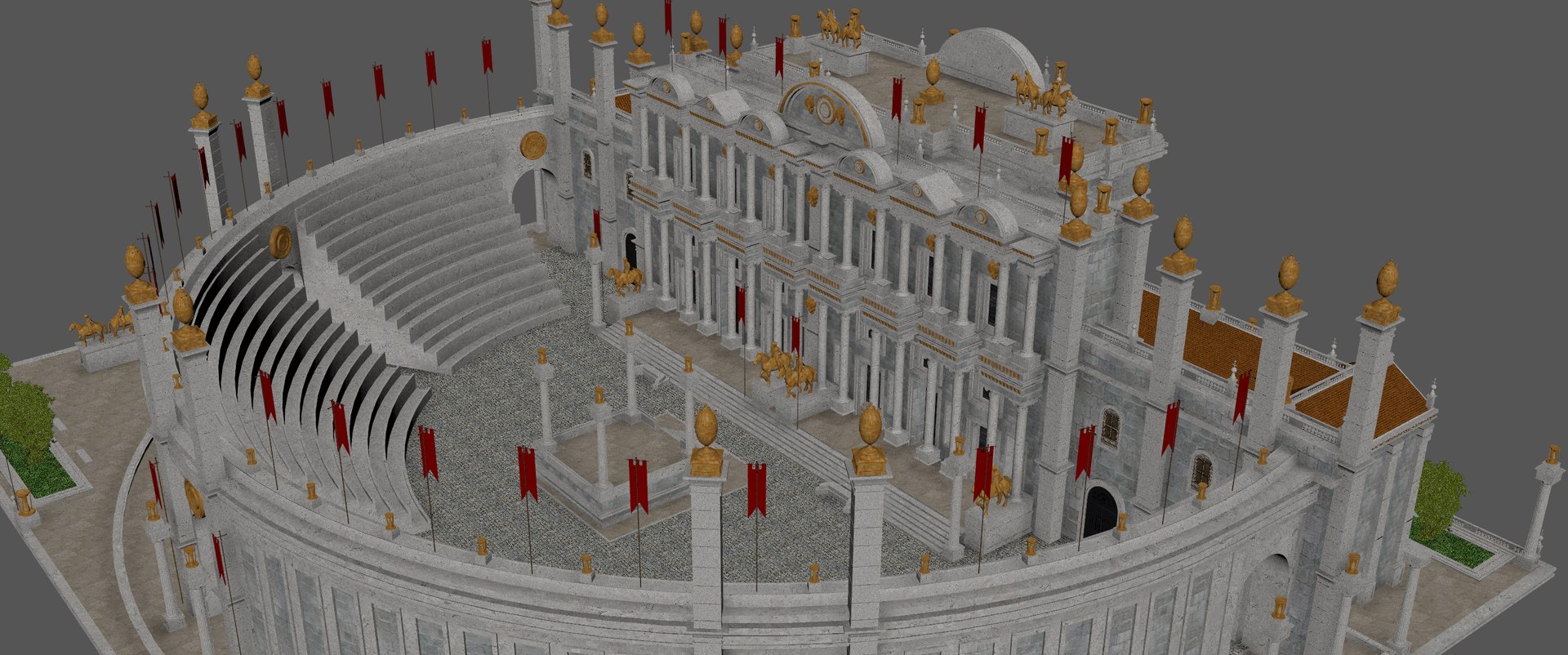 3D Classic Amphitheater - TurboSquid 2349952