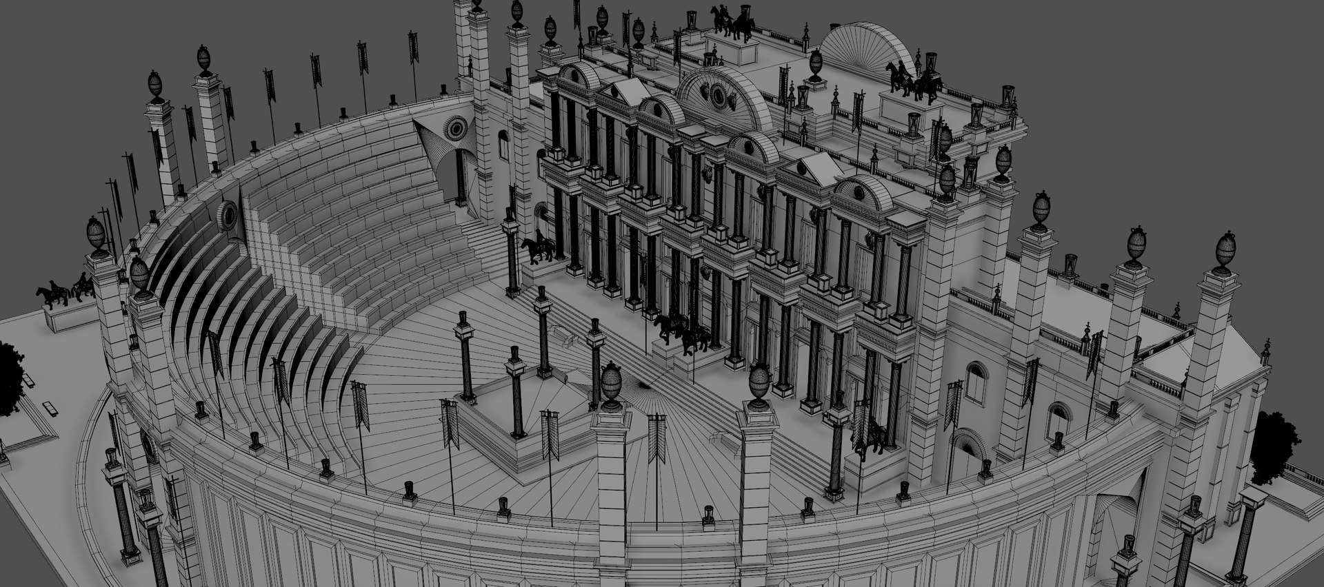 3D Classic Amphitheater - TurboSquid 2349952