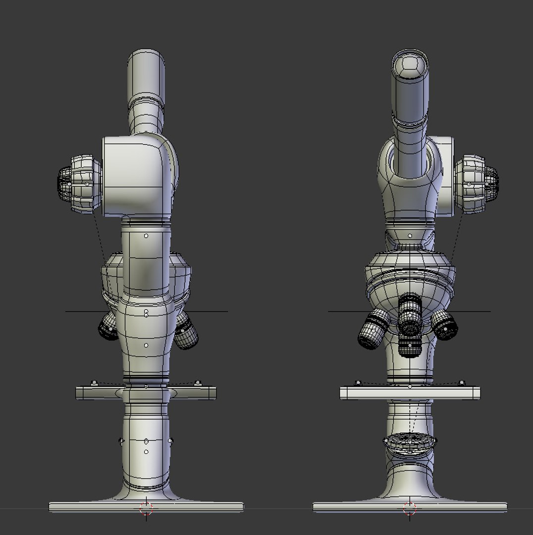 3d Model Concept Microscope Micro