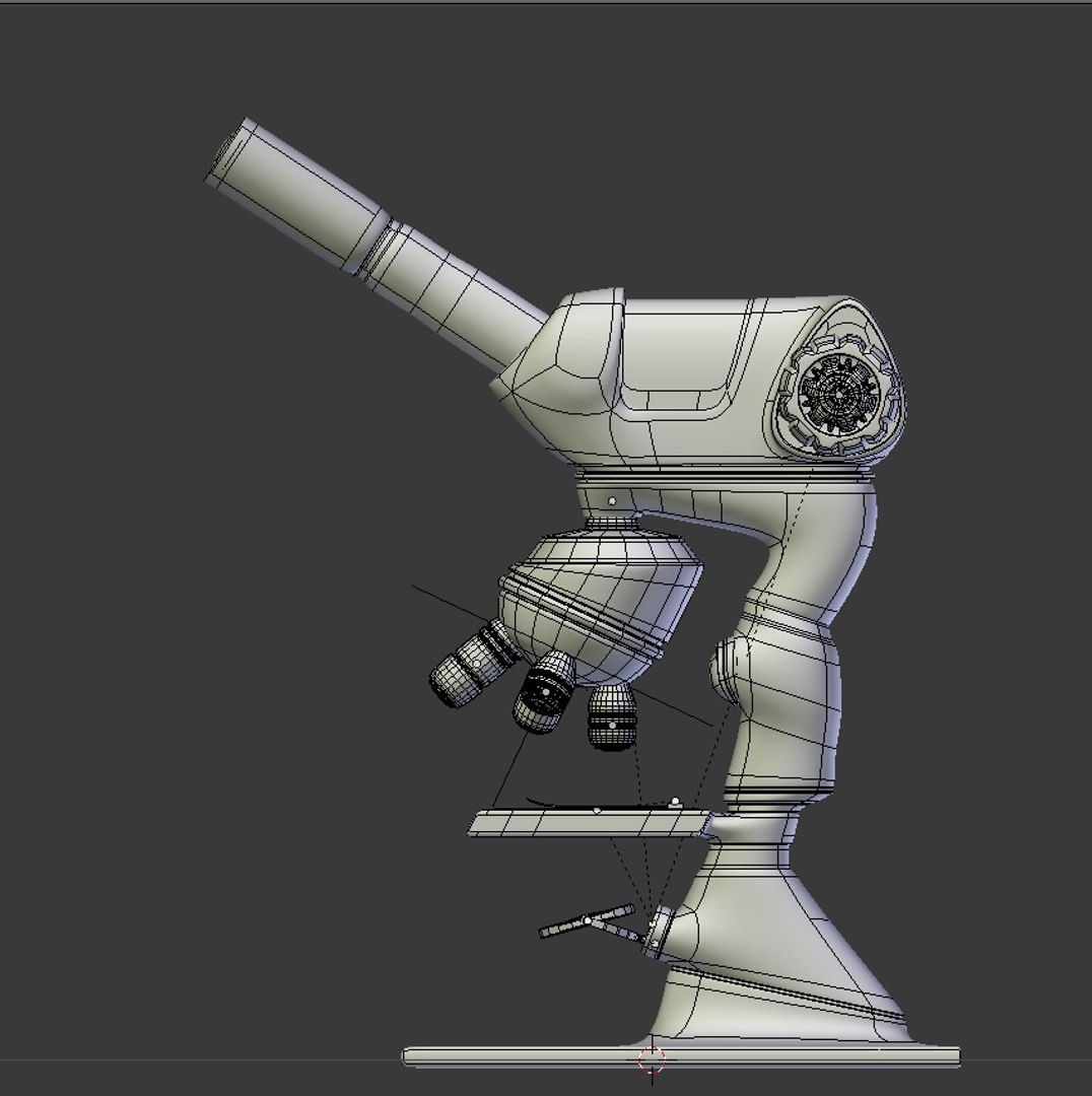 3d Model Concept Microscope Micro