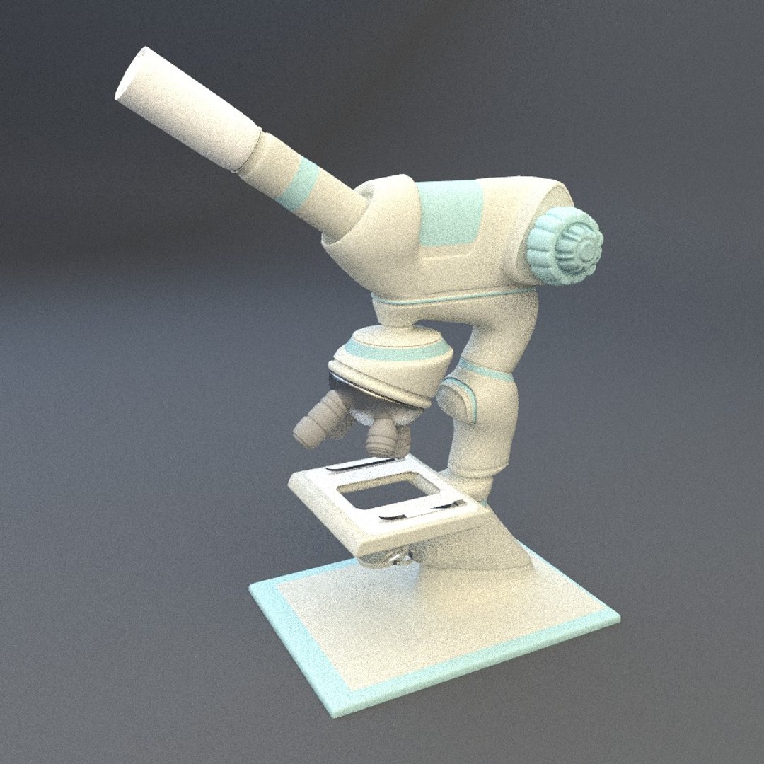 3d Model Concept Microscope Micro