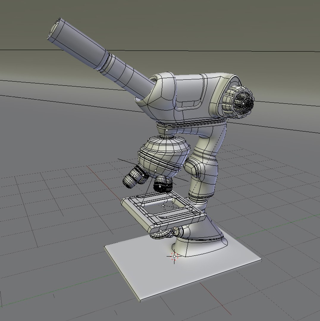 3d Model Concept Microscope Micro