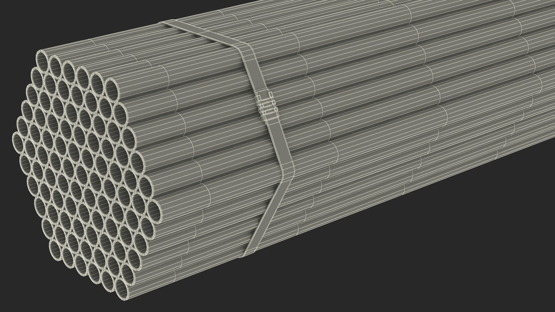 Thin Steel Pipes Bundle 2 Meters 3D Model - TurboSquid 2212187