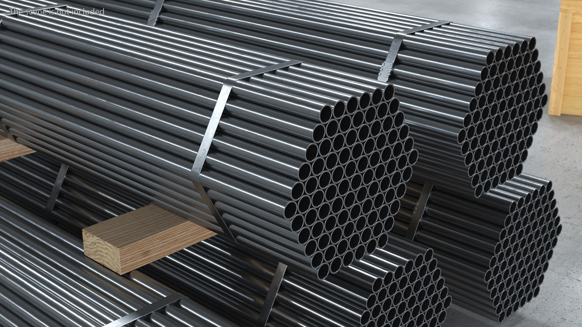 Thin Steel Pipes Bundle 2 Meters 3D Model - TurboSquid 2212187