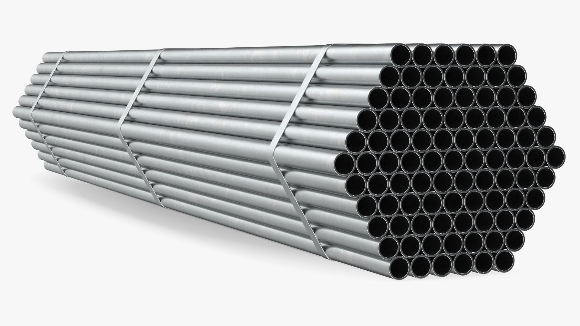 Thin Steel Pipes Bundle 2 Meters 3D Model - TurboSquid 2212187