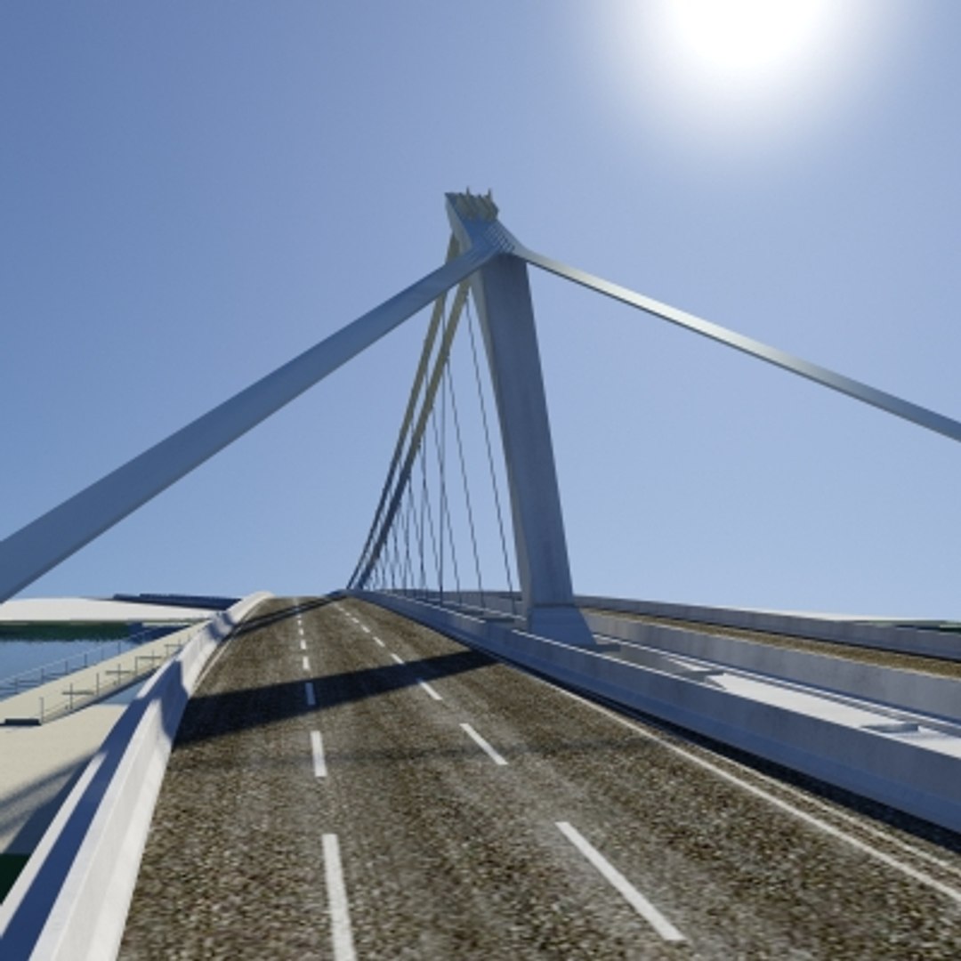 3d Highway Bridge Arch Suspension
